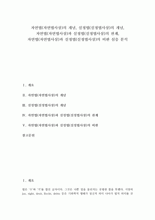 [자연법사상][실정법사상][자연법][실정법]자연법(자연법사상)의 개념, 실정법(실정법사상)의 개념, 자연법(자연법사상)과 실정법(실정법사상)의 관계, 자연법(자연법사상)과 실정법(실정법사상)의 비판 심층 분석