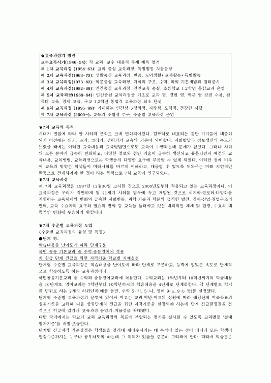 제 7차 교육과정
