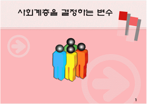 사회계층을 결정하는 변수