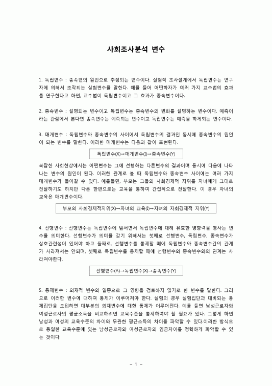 사회조사분석-변수란?