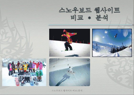 웹사이트 비교/분석 -스노우보드