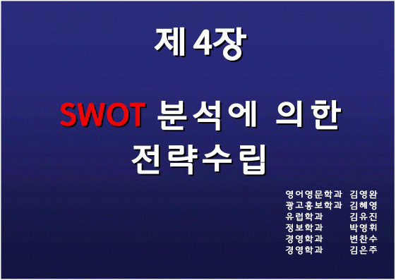 swot분석 사례 (ppt, 6기업,)