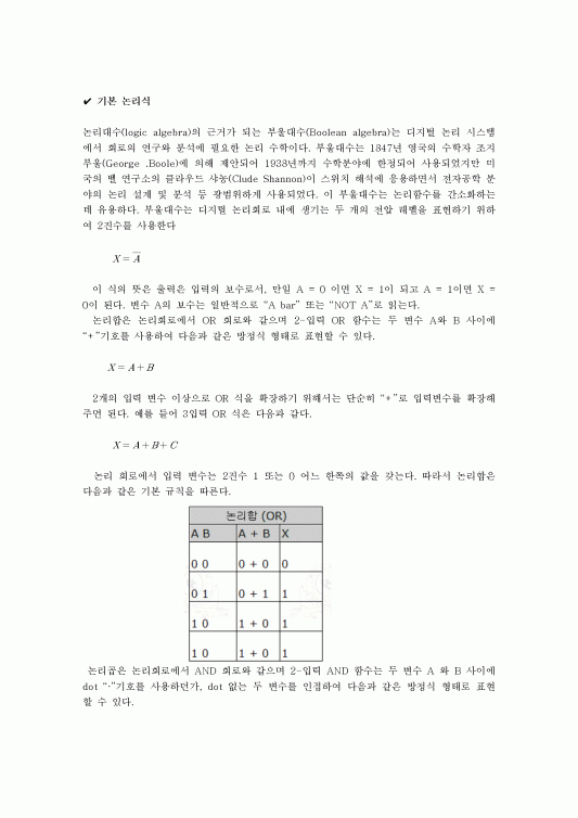 불함수[논리대수(logic algebra),드 모르강의 정리(De Morgans theorems)]