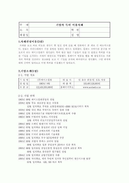 특허와 창업 기업의 특허 이용사례