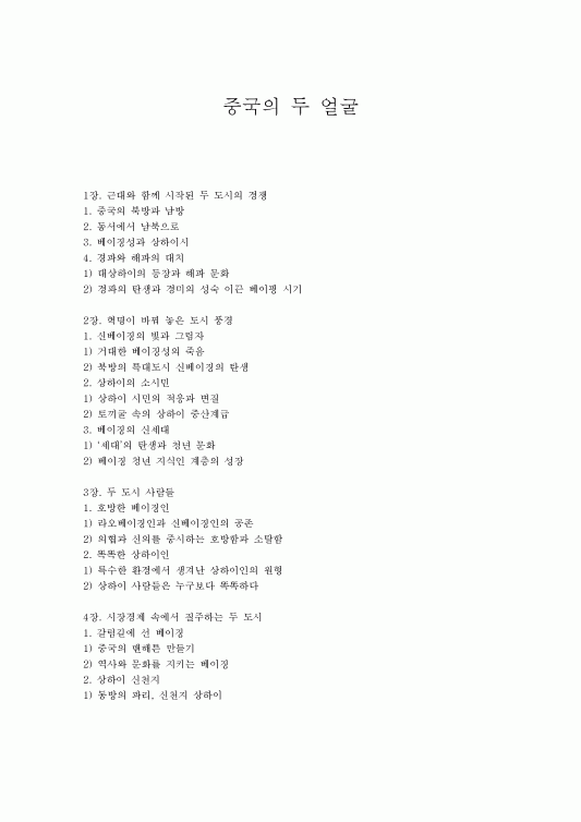 중국의 두 얼굴