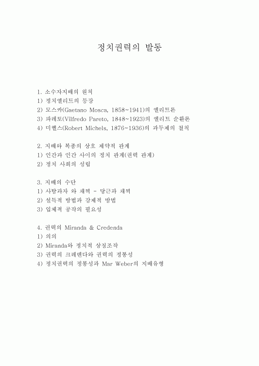정치권력의 발동