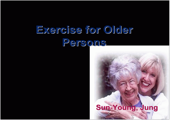 Exercise for Older Persons