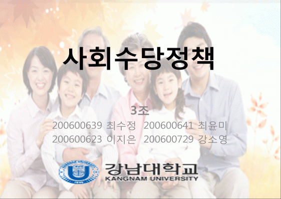 사회수당 발표자료