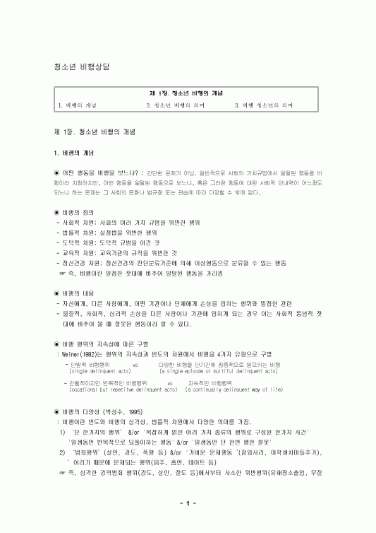 청소년 비행상담