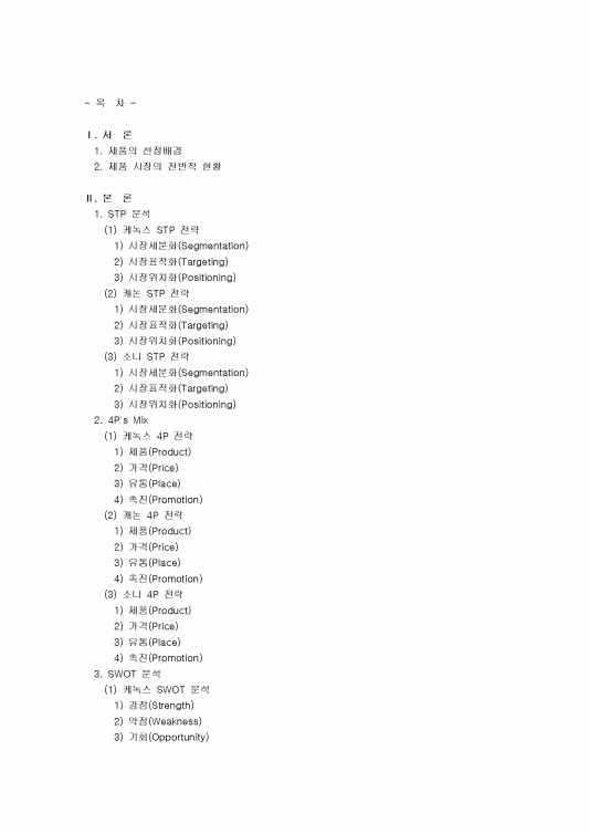 [마케팅]디지털카메라 ‘삼성케녹스’ 마케팅전략 및 성공요인 분석