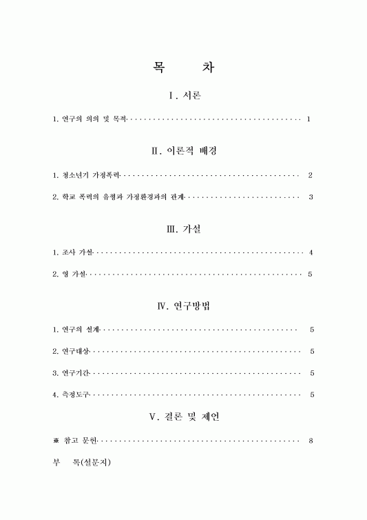 학교폭력과 가정환경과의 관계