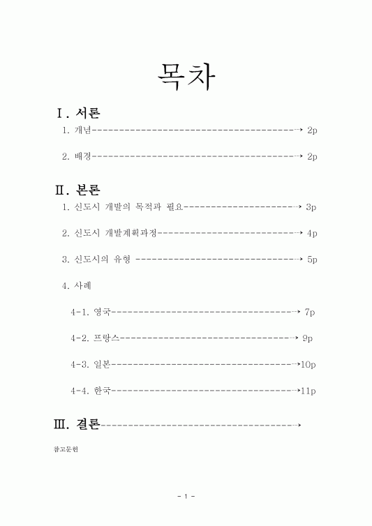 신도시이론 레포트 자료