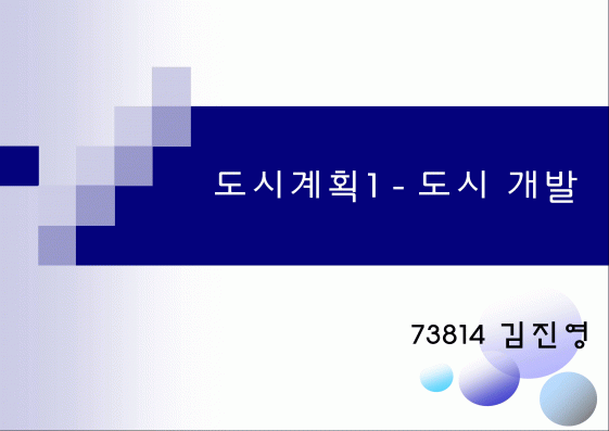 도시 개발 프레젠테이션