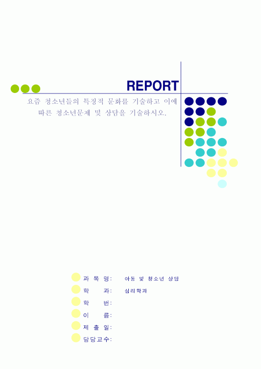 청소년문화 및 청소년 문제,상담 기술