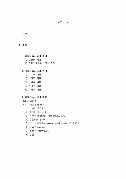 [사회복지론] 재활의료사회사업 분석