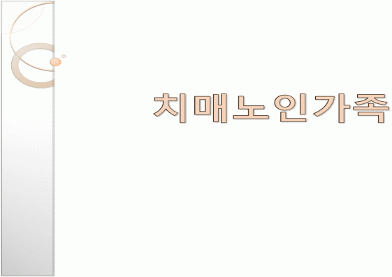 치매노인가족의 문제