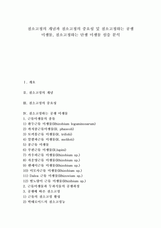 [질소고정][질소고정 개념][질소고정 중요성][질소고정하는 공생 미생물][질소고정하는 단생 미생물]질소고정의 개념과 질소고정의 중요성 및 질소고정하는 공생 미생물, 질소고정하는 단생 미생물 심층 분석