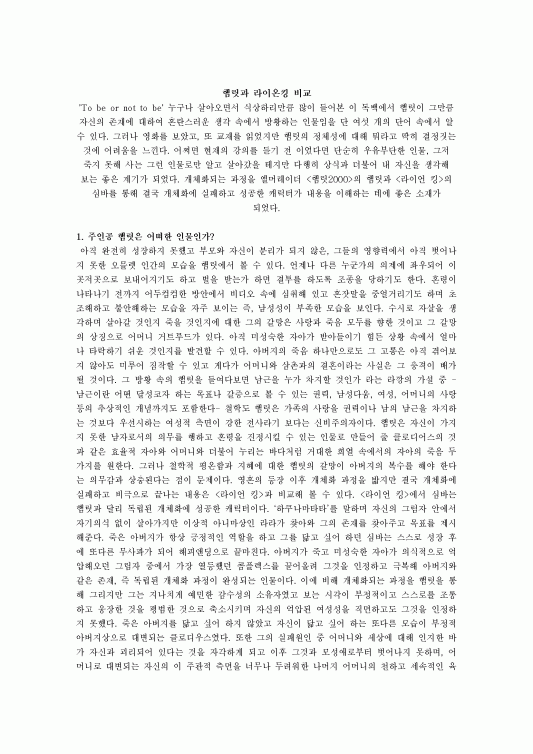 햄릿 인물분석