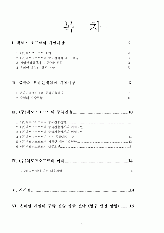 엑토즈소프트의 중국진출