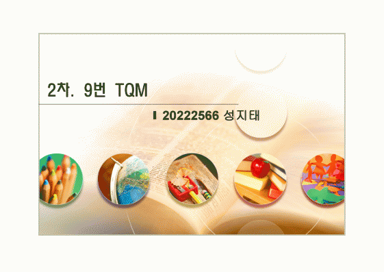 6시그마 TQM 레포트 자료