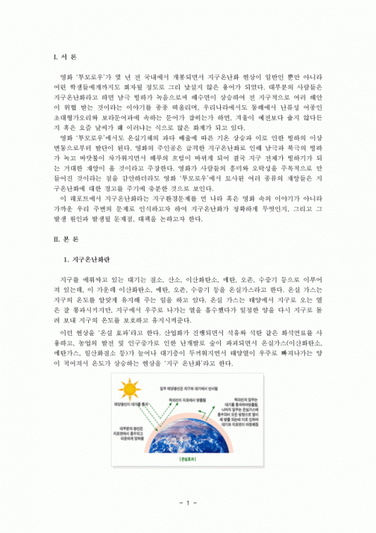 [자연과학] 지구온난화 에 대한 자료입니다.