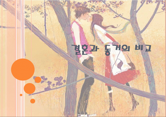결혼과 동거의 비교 ppt