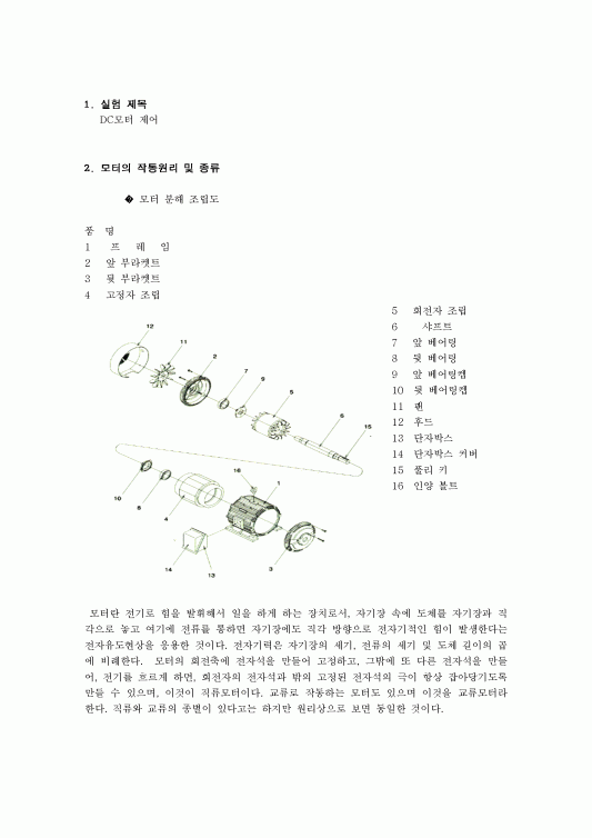DC모터 제어 실험 고찰