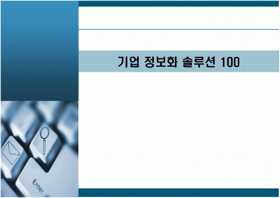 기업 정보화 솔루션 100선