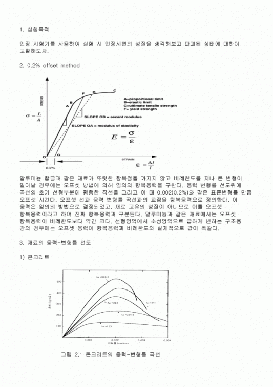인장실험 결과 분석 및 고찰