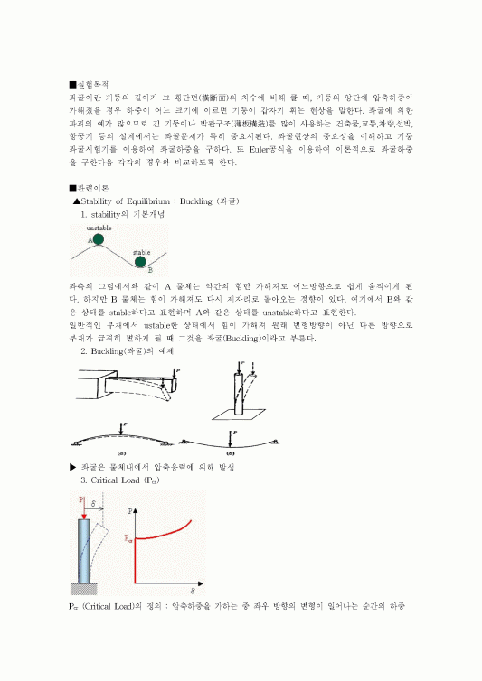 좌굴실험 고찰 보고서