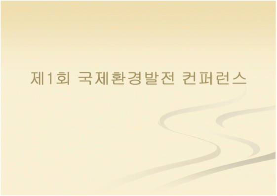 국제환경발전 컨퍼런스 컨벤션기획안 대학과제