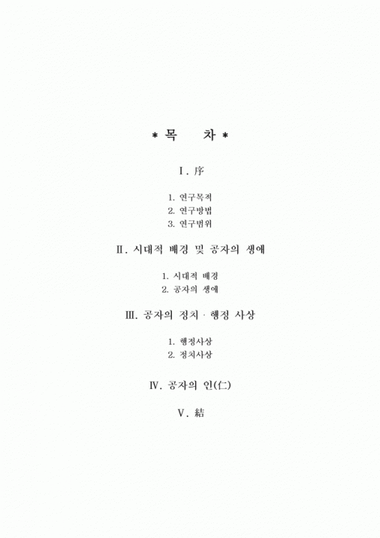 공자의 정치 행정 사상
