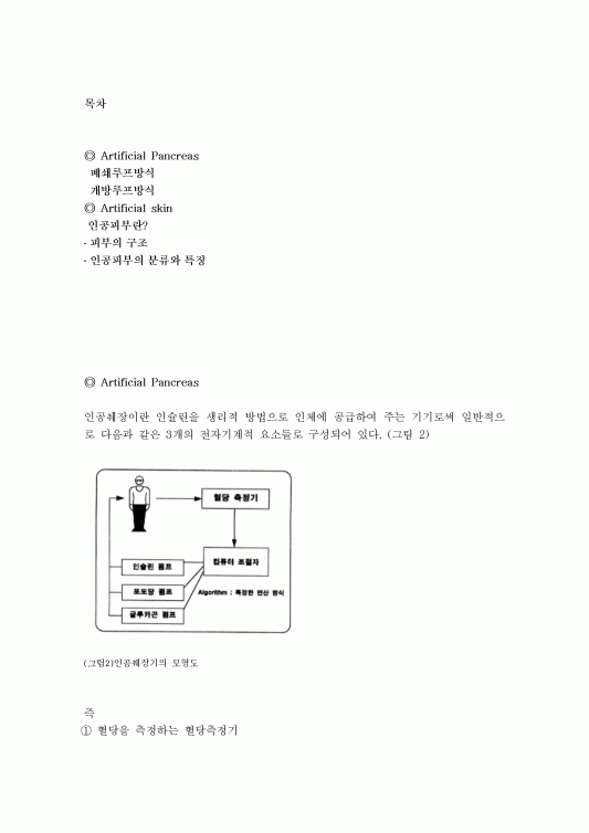 의공학 Artificial Pancreas, Artificial skin