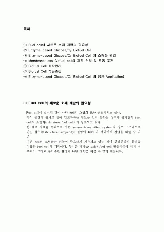 Fuel cell 레포트 자료