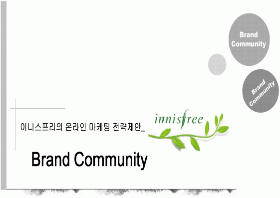 [브랜드마케팅]시장점유율 향상을 위한 이니스프리 브랜드마케팅 전략방안