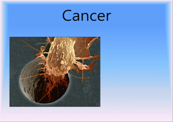 Cancer(암)의 발생용인과 치료