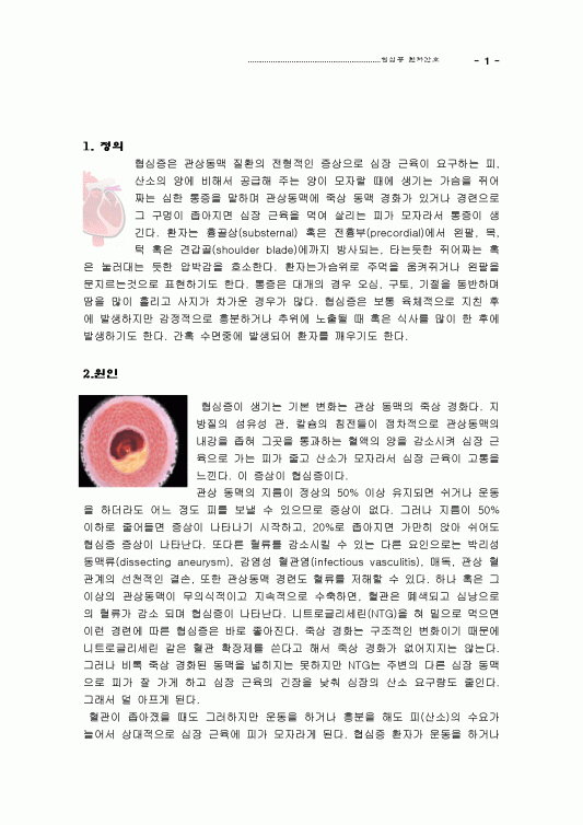 협심증 환자간호