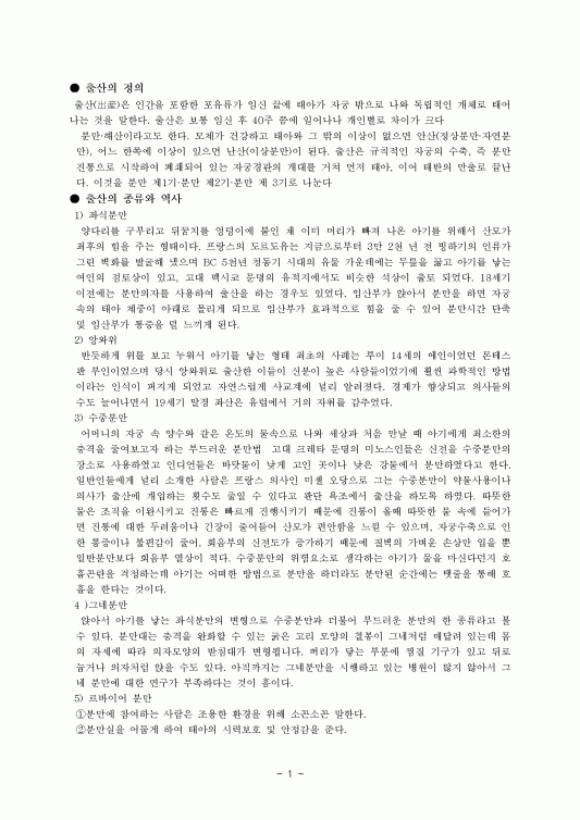팀 프로젝트 출산