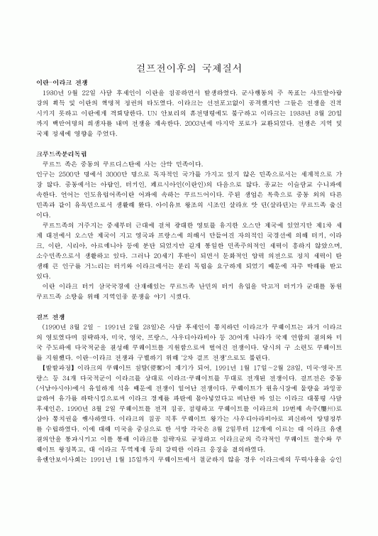 걸프전 이후 국제질서