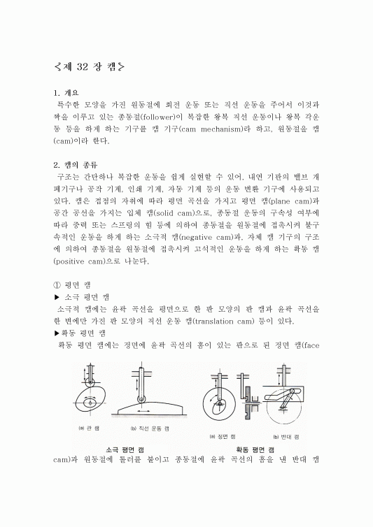 기계설계 (캠, 감아 걸기 전동 장치, 브레이크 및 래치 휠)