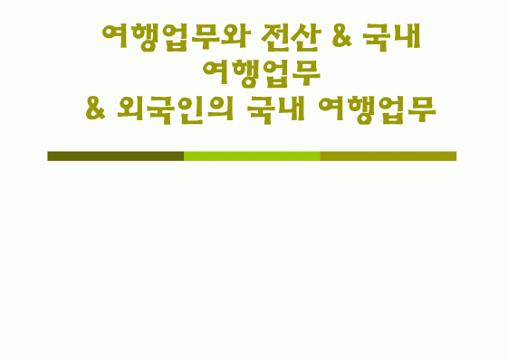 [인문과학] 여행 업무와 전산