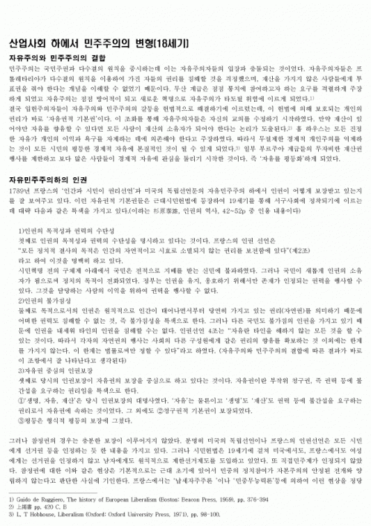 인권과 민주주의의 변형과 확장(교양리포트)