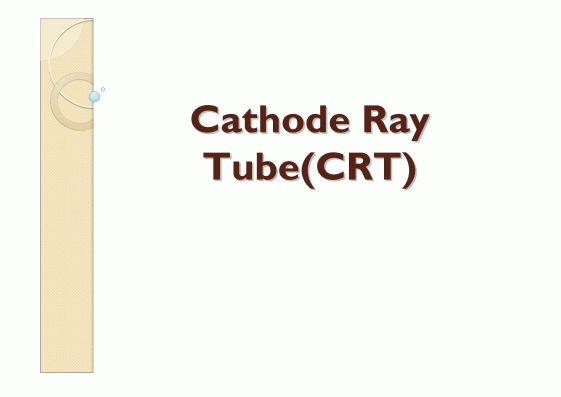 Cathode Ray Tube (CRT)