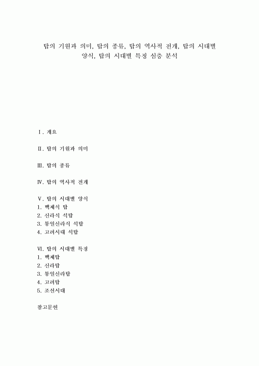 [탑][탑 양식]탑의 기원과 의미, 탑의 종류, 탑의 역사적 전개, 탑의 시대별 양식, 탑의 시대별 특징 심층 분석(탑, 탑의 기원, 탑의 의미, 탑의 종류, 탑의 역사적 전개, 탑의 시대별 양식, 탑의 시대별 특징)