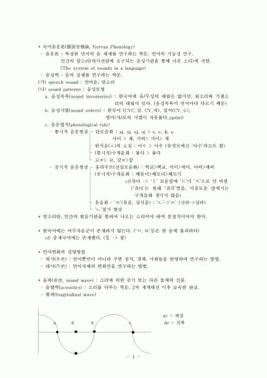 국어 음운론 레포트 자료