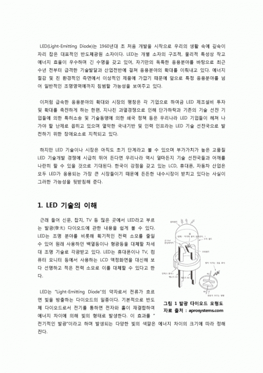 [LED]LED기술의 이해, 응용 분야(조명, 백라이트, 자동차용 등)별 LED 기술 및 시장 동향 분석, LED산업의 발전방향 고찰