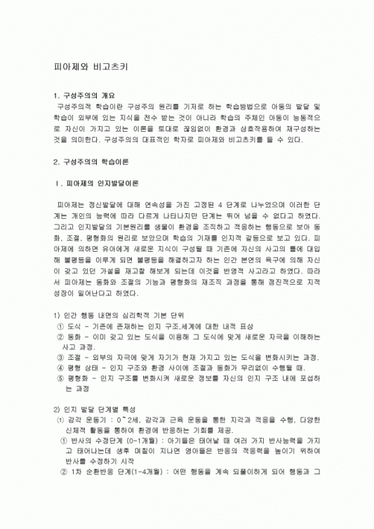[교육학] 피아제와 비고츠키