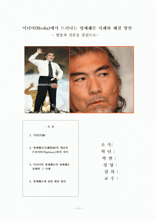 미디어(Media)에서 드러나는 명예훼손 사례와 해결 방안
