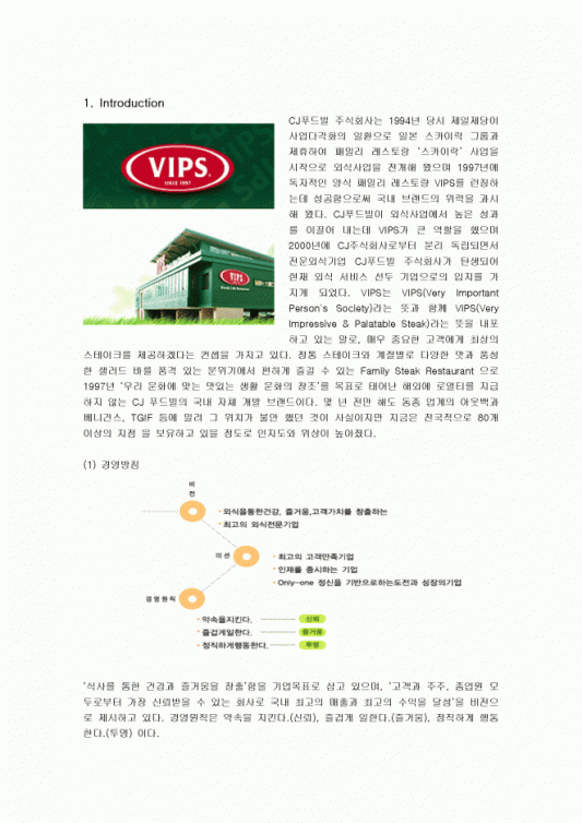 빕스의 마케팅전략 (SWOT, STP, 4P) 분석