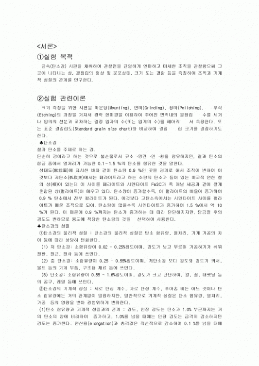 탄소강 부식 마운팅
